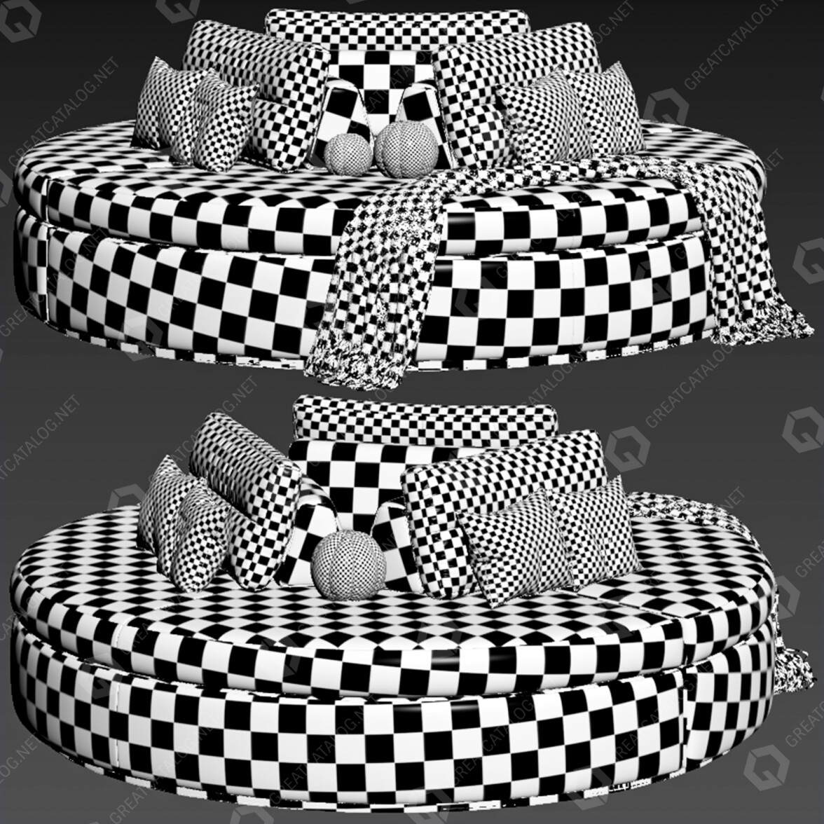 Sofa Dema Circle 3 Seat 3D model - GreatCatalog 36878