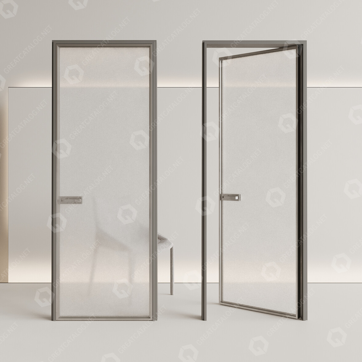 Doors Rimadesio Set Zen, Moon and Aura 3D model - GreatCatalog 37020