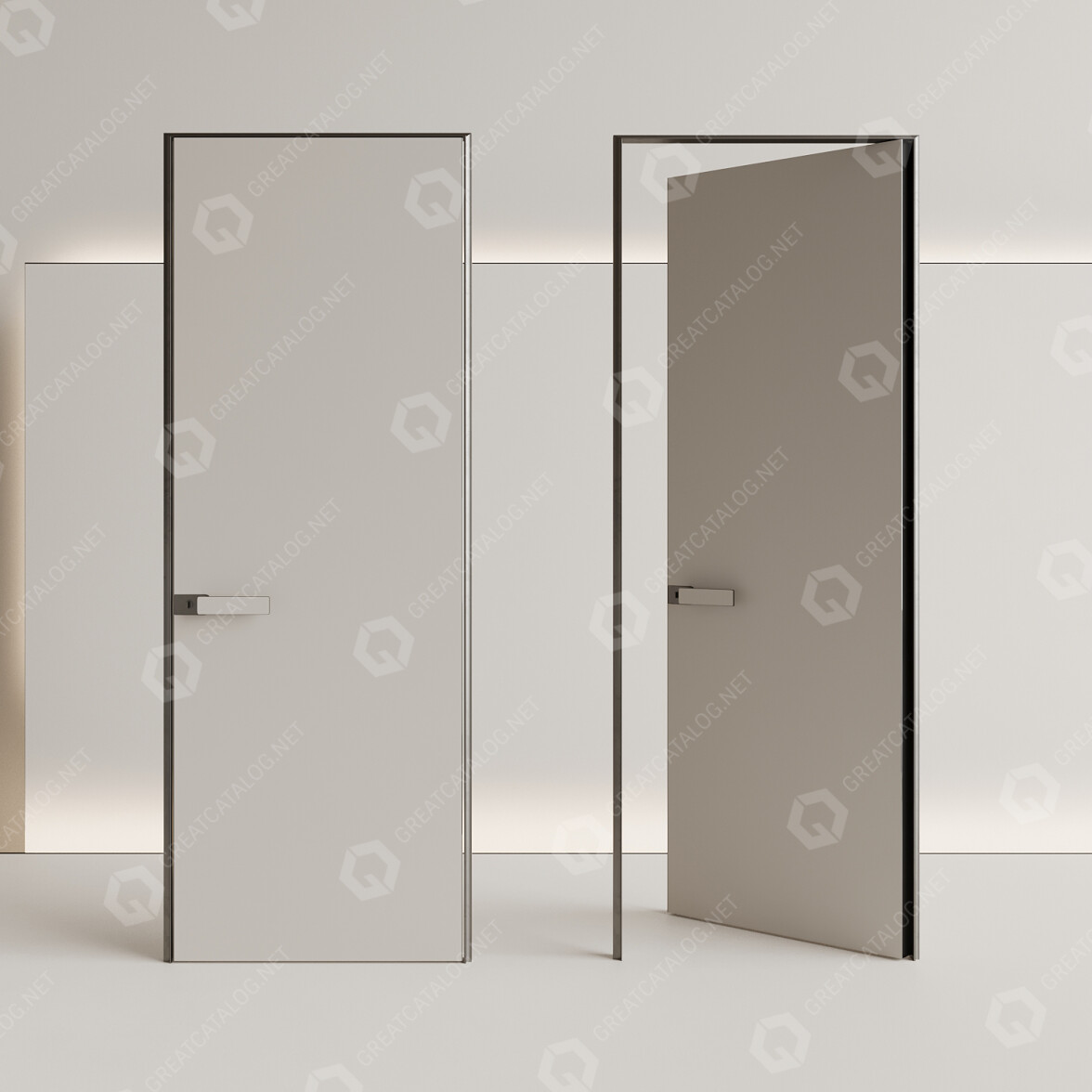 Doors Rimadesio Set Zen, Moon and Aura 3D model - GreatCatalog 37020