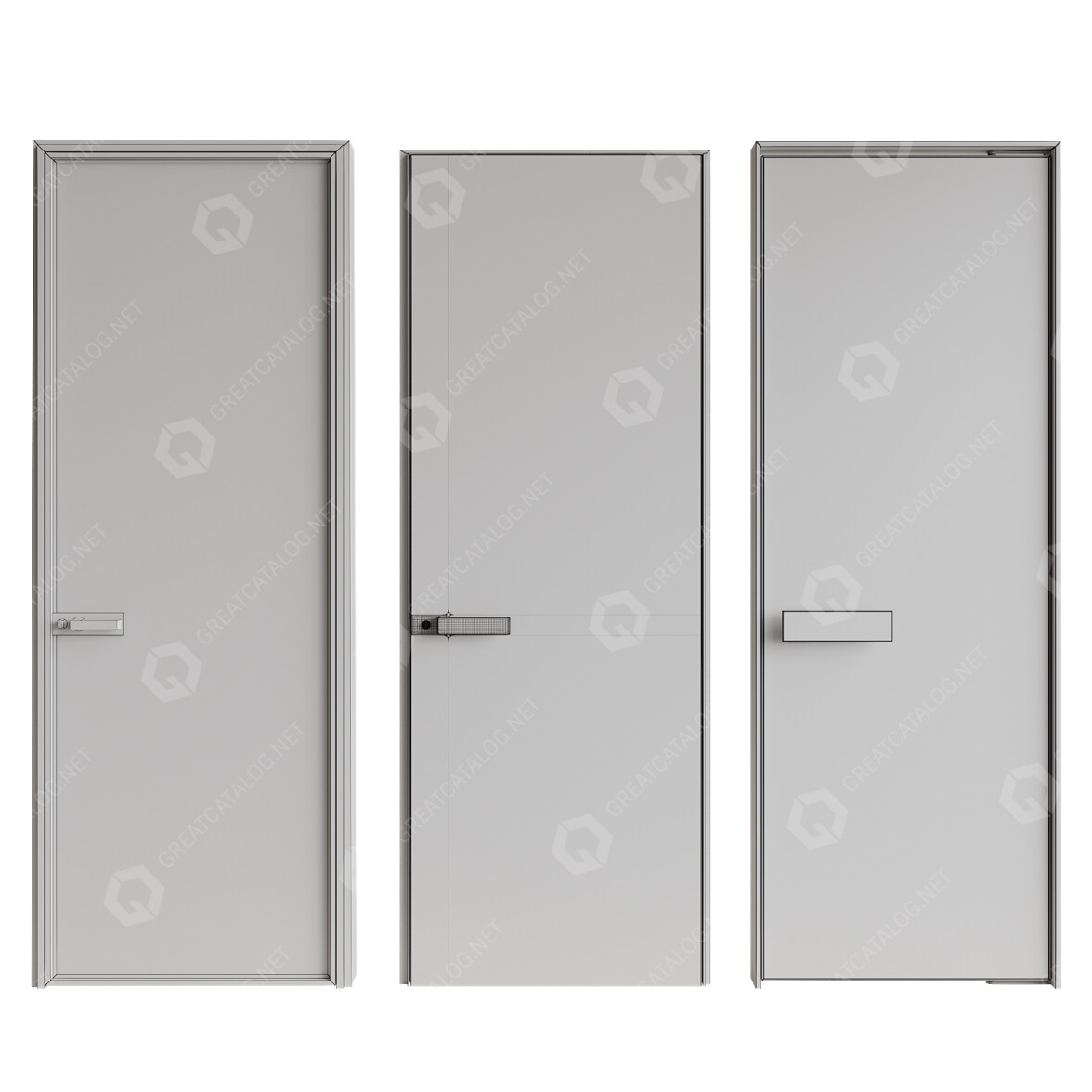 Doors Rimadesio Set Zen, Moon and Aura 3D model - GreatCatalog 37020