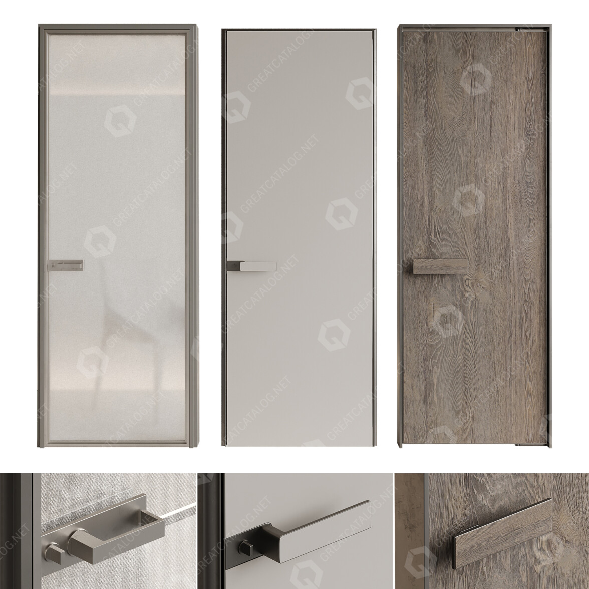 Doors Rimadesio Set Zen, Moon and Aura 3D model - GreatCatalog 37020