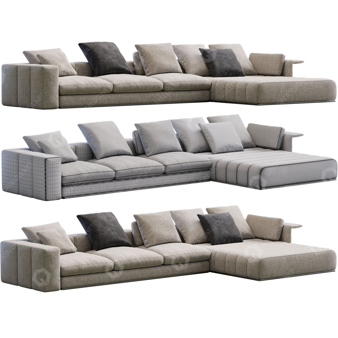 Sofa Minotti Freeman 3D model - GreatCatalog 37119