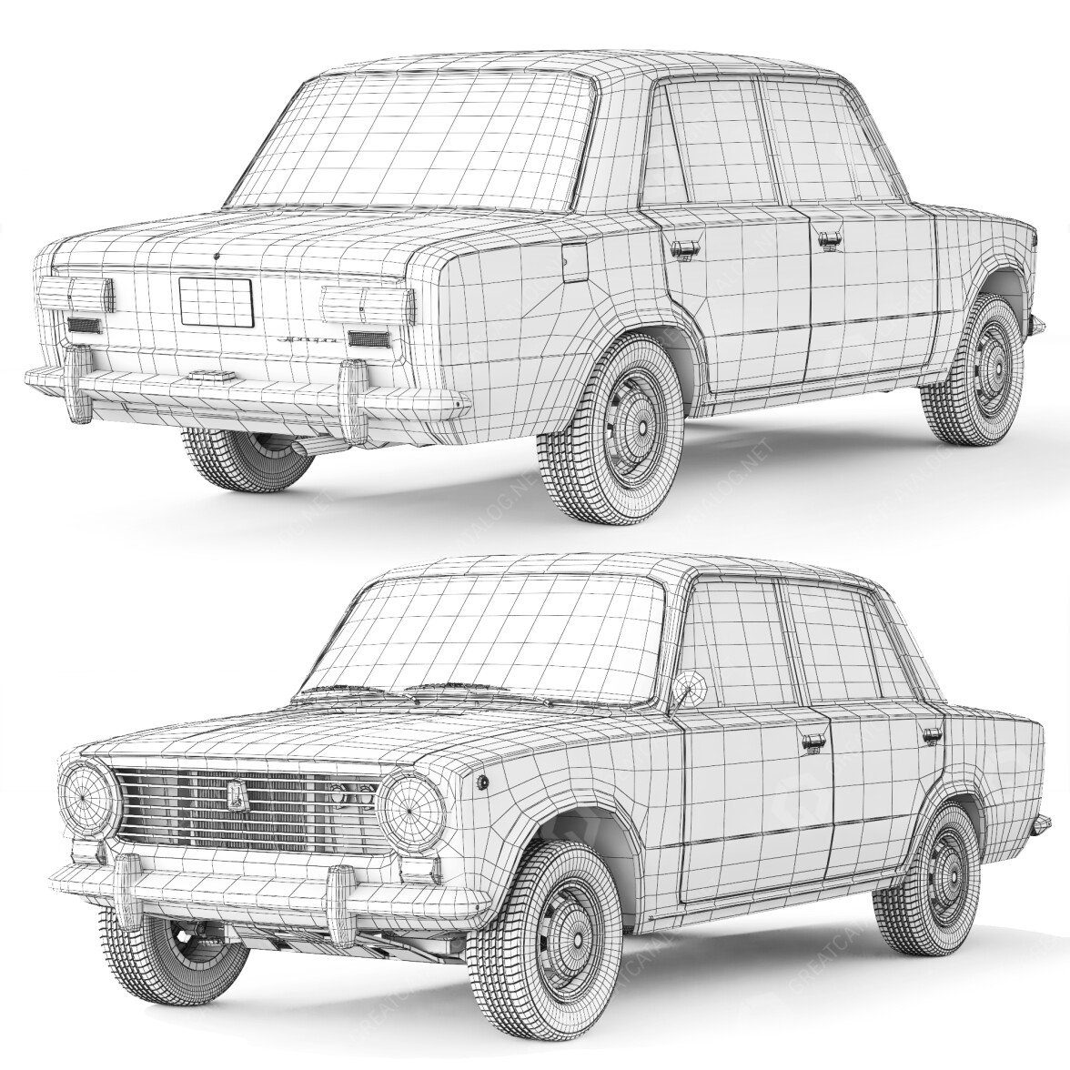Car Lada 2101 1970 by VAZ 3D model - GreatCatalog 37295