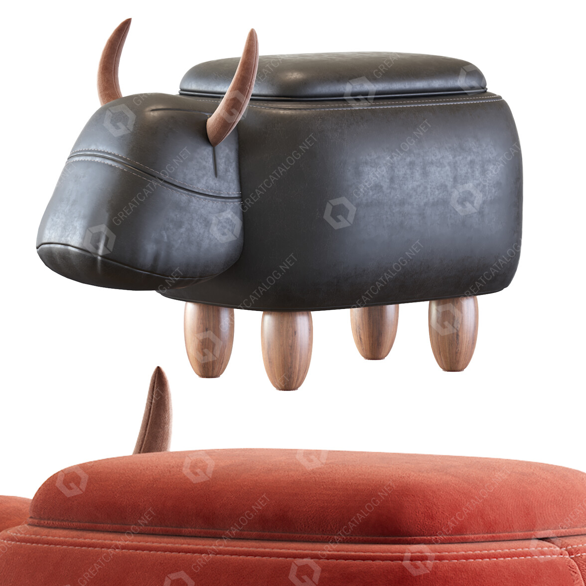 Stool Litfad Household Cow 3D model - GreatCatalog 37451