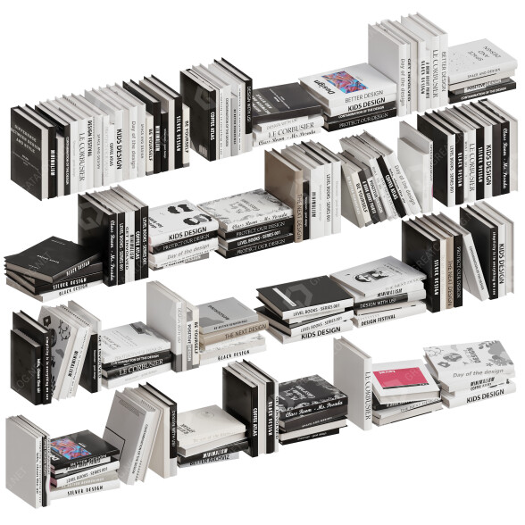 Books Set 02 3D model・Download 3D models・Great Catalog - GreatCatalog 37710