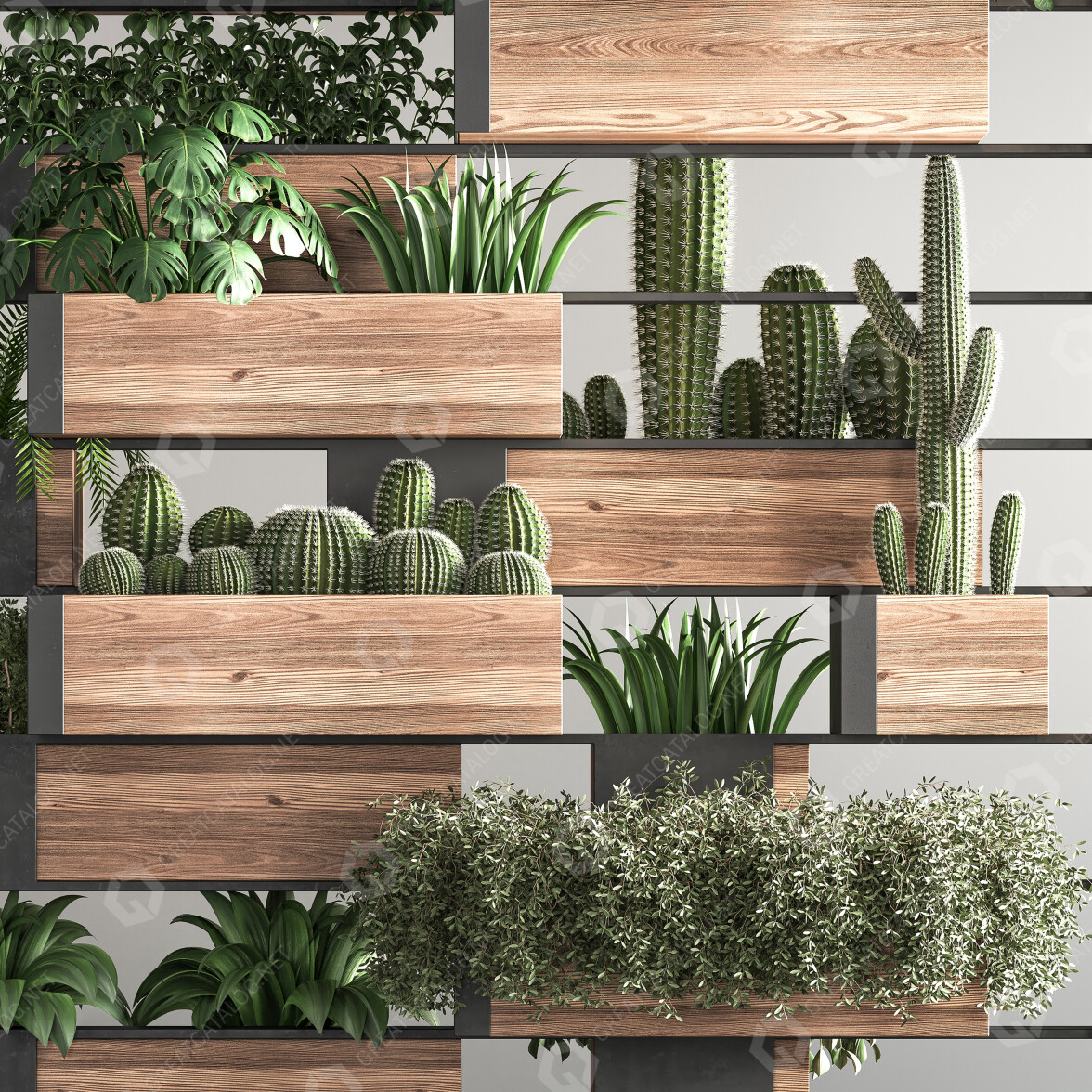 Potted Plants Fito Wall 02 3D model #37897 | GreatCatalog
