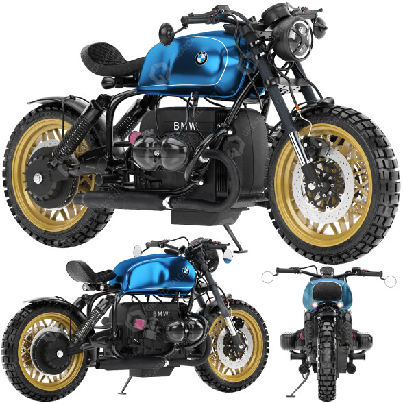 Motorcycle BMW R100 3D model - GreatCatalog 38003