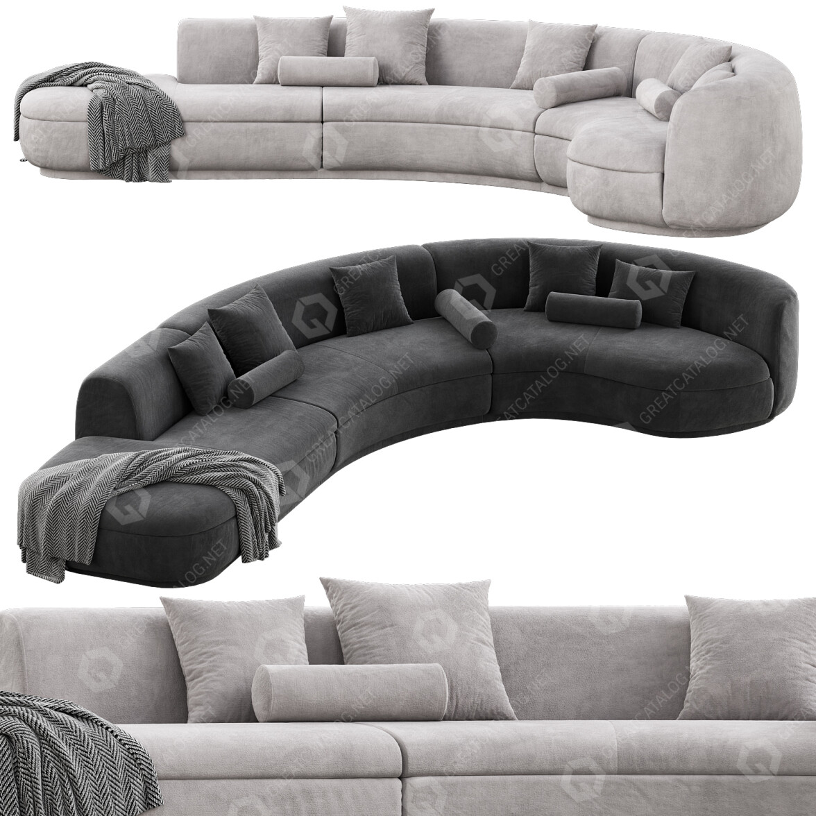 Sofa Baxter Piaf Set 3 3D model #38007 | GreatCatalog