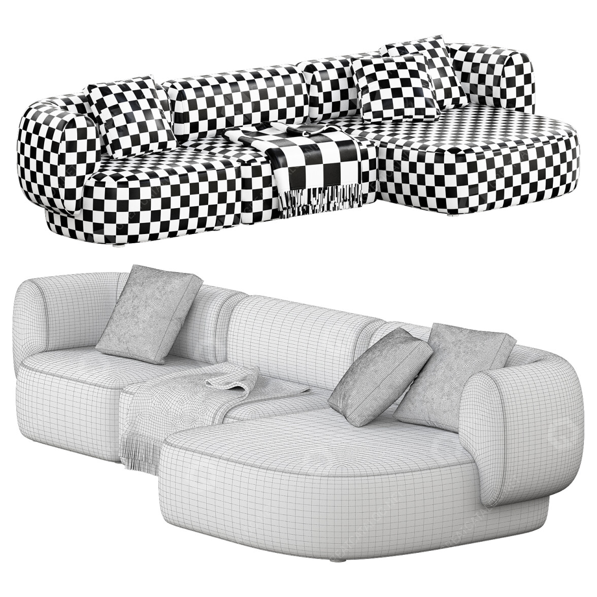 Sofa Collector Hug Modular Set 3 3D model - GreatCatalog 38031
