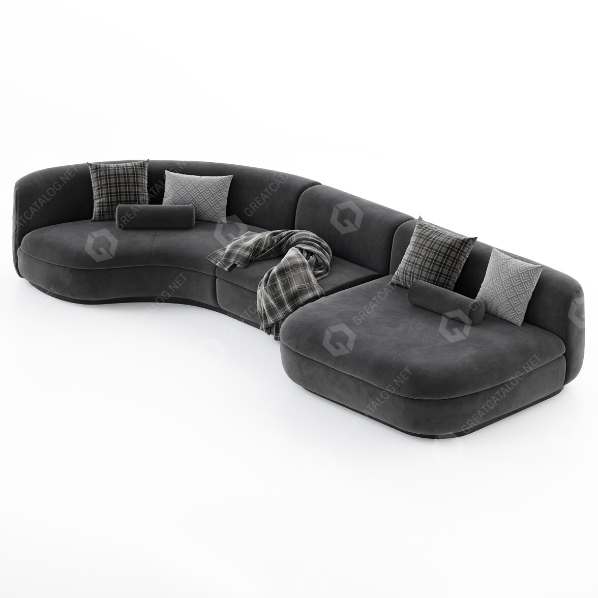 Sofa Baxter Piaf Set 4 3D model #38032 | GreatCatalog