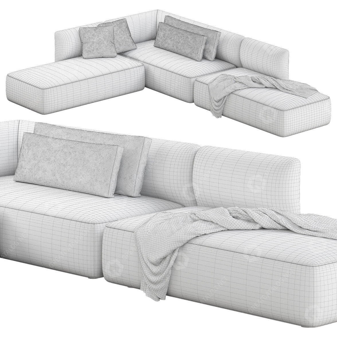 Sofa MDF Italia Cosy Set 5 3D model - GreatCatalog 38095