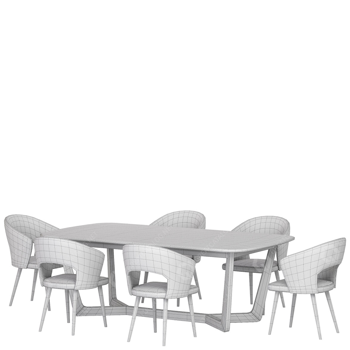 Table and Chairs Rove Concepts Dining Set 72 3D model - GreatCatalog 38101