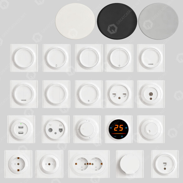 Sockets and Switches Sockets & Switches Set 3D model - GreatCatalog 38185