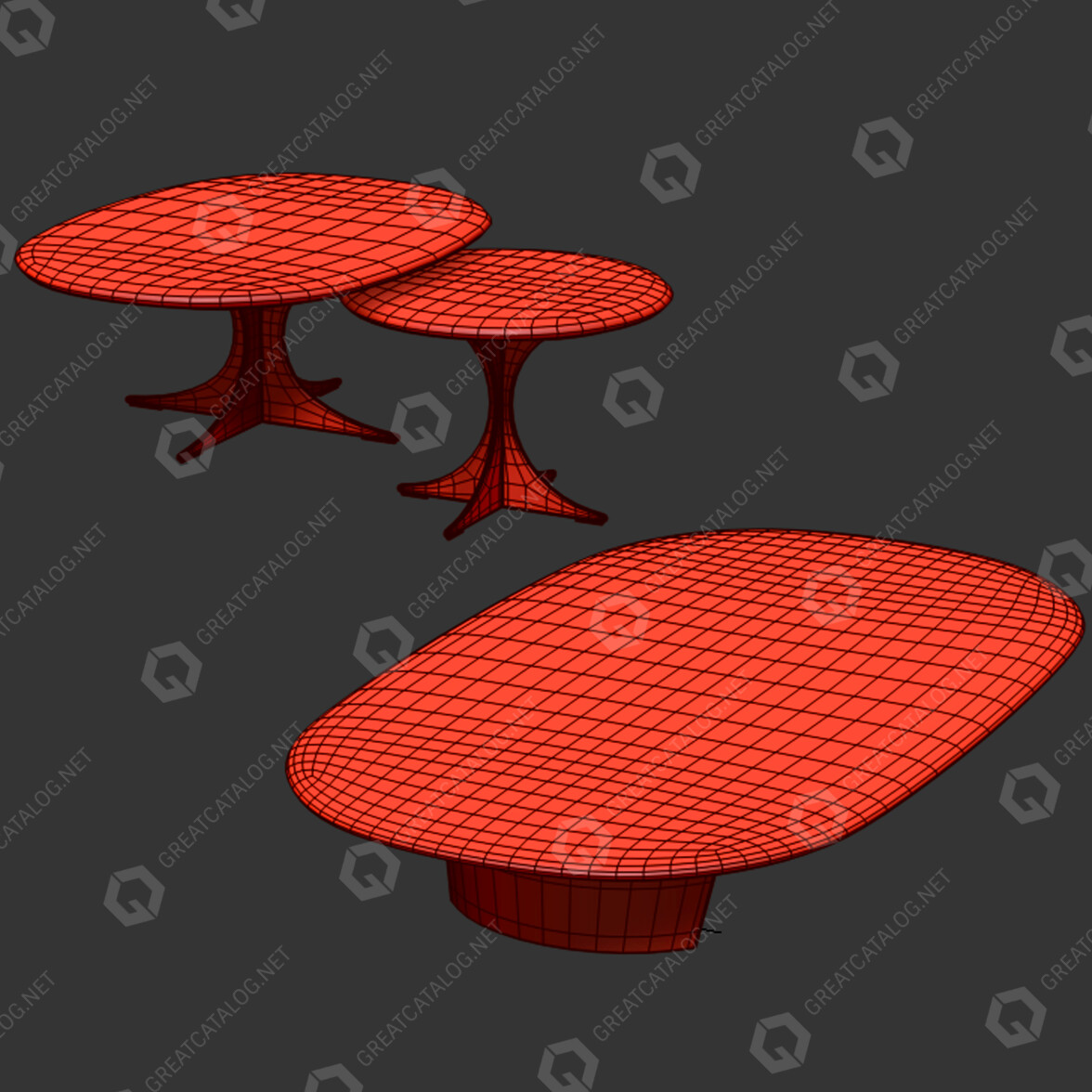 Coffee Tables Minotti Anish 3D model - GreatCatalog 38198