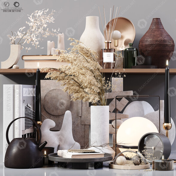 Decor Set 018 3D model・Download 3D models・Great Catalog - GreatCatalog 38199