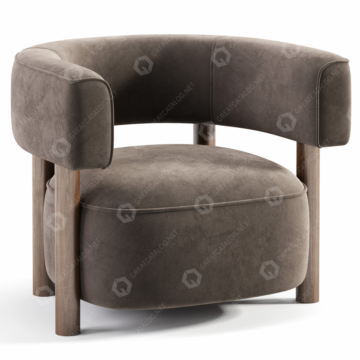 Armchair Karimoku Case Study H-S03 3D model - GreatCatalog 38786