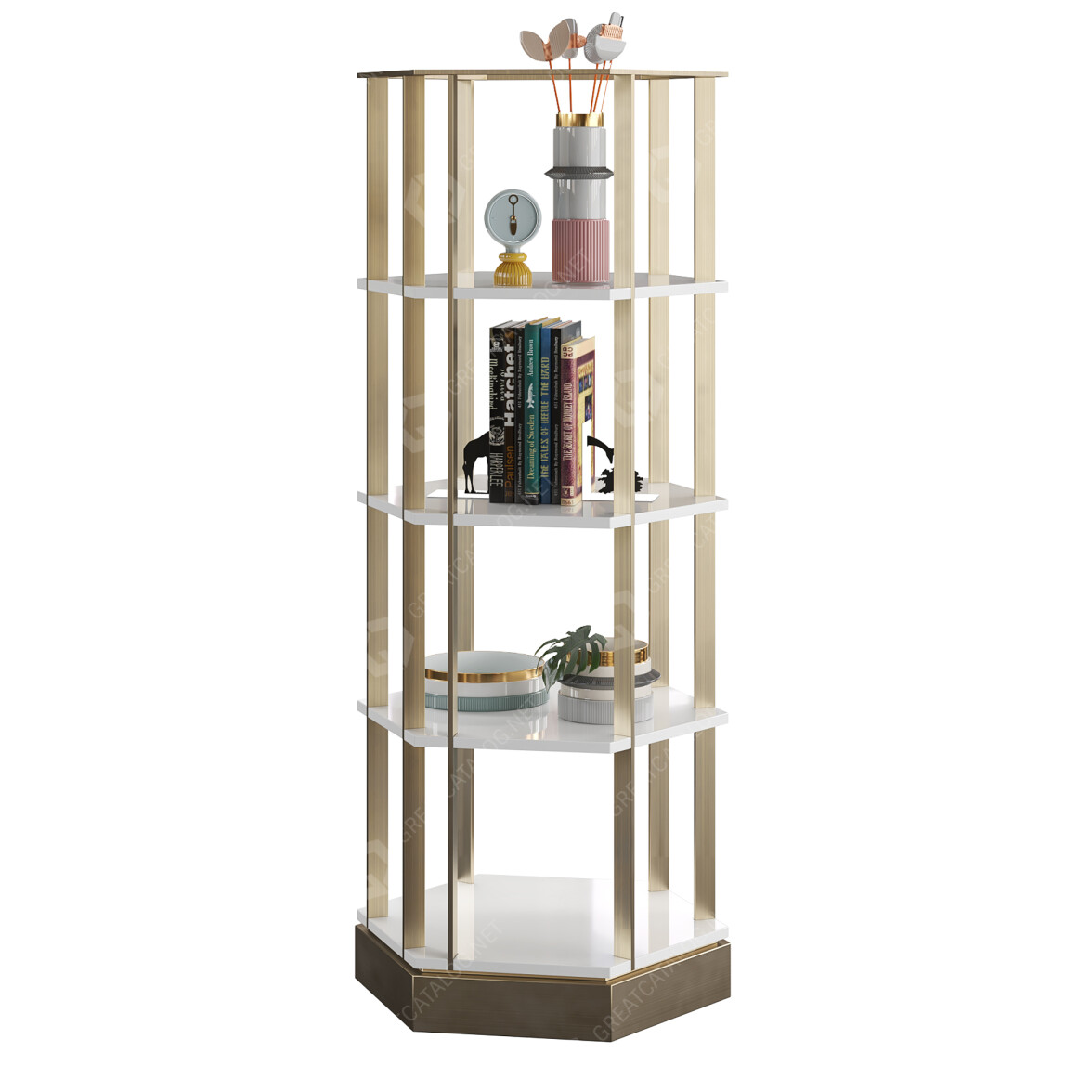 Bookcase Meridiani Sebastian and Decor 3D model - GreatCatalog 39114