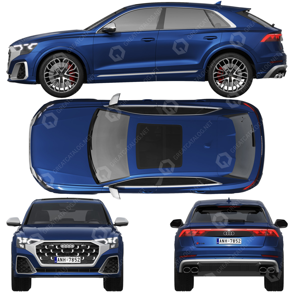 Car Audi SQ8 2024 3D model・Download 3D models・Great Catalog ...