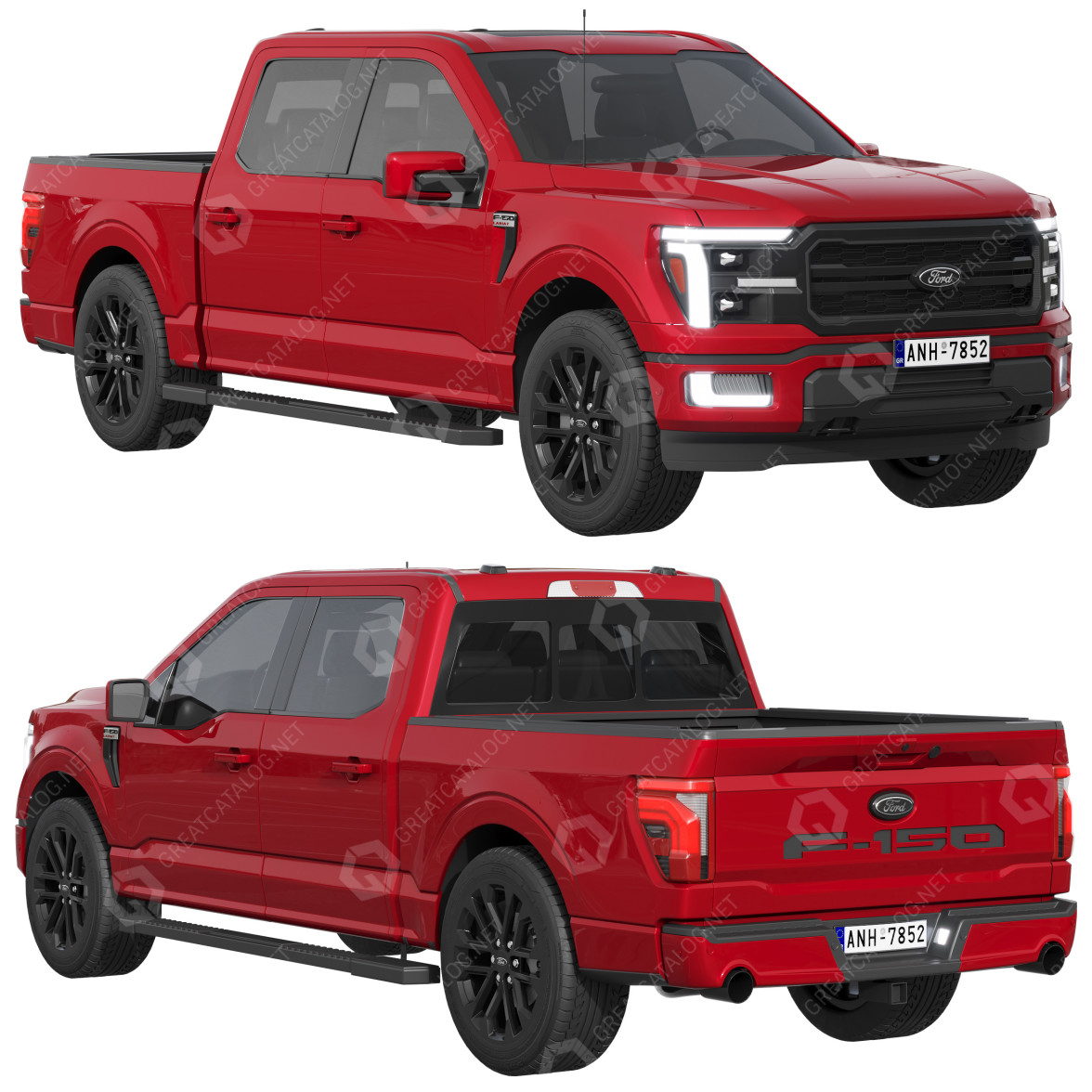 Car Ford F-150 Lariat 2024 3D model - GreatCatalog 39204