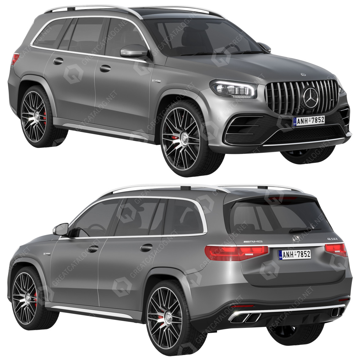 Car Mercedes-Benz GLS63 AMG 2024 3D model - GreatCatalog 39217