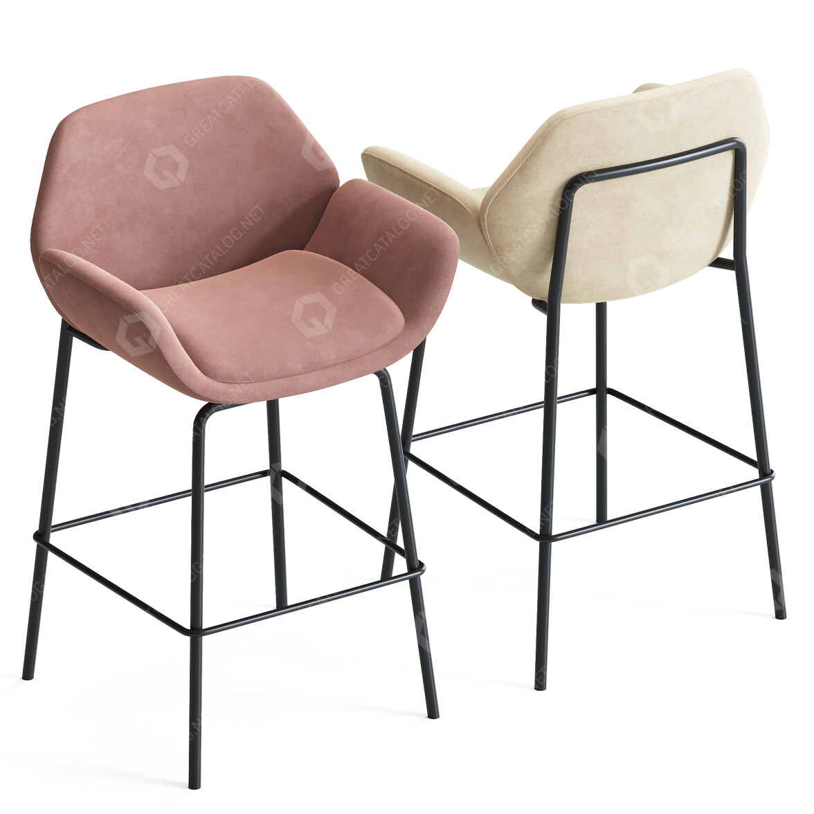 Bar Stool Natuzzi Shield 3D model - GreatCatalog 39332