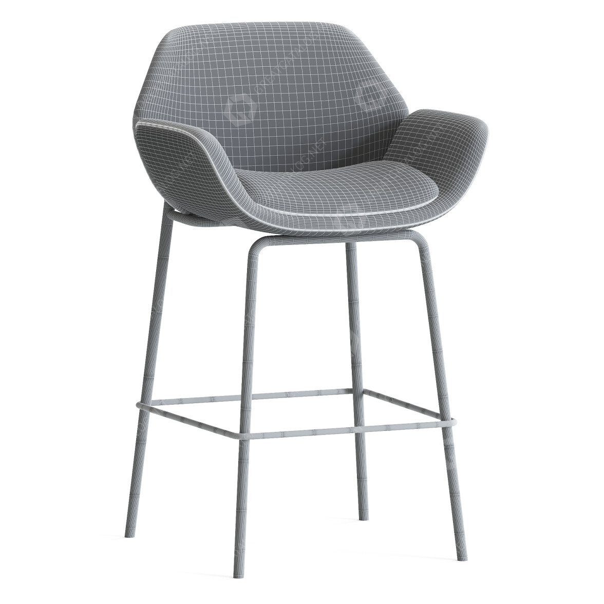 Bar Stool Natuzzi Shield 3D model - GreatCatalog 39332