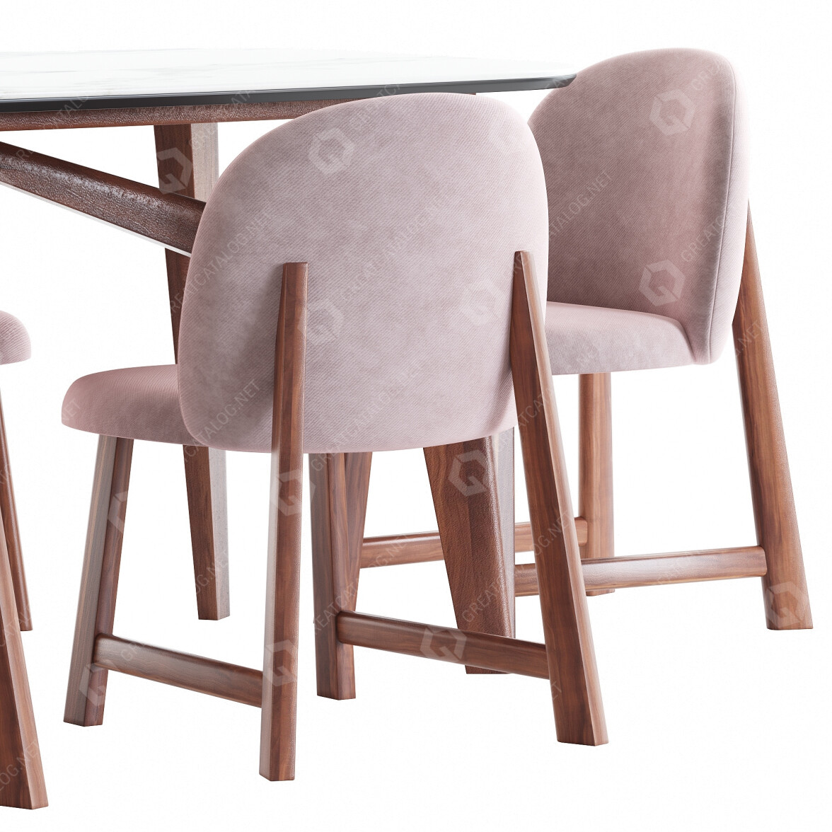 Table and Chairs Calligaris Abrey and Pheaby 3D model - GreatCatalog 39346