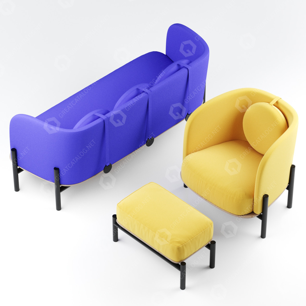 Sofa and Armchair Диван Royal Sun 3D model - GreatCatalog 3541
