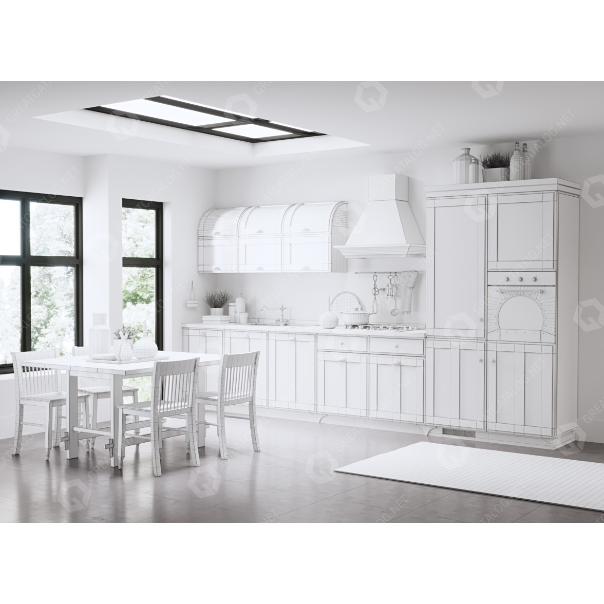 Kitchen Scavolini Favilla 02 3D model - GreatCatalog 3571
