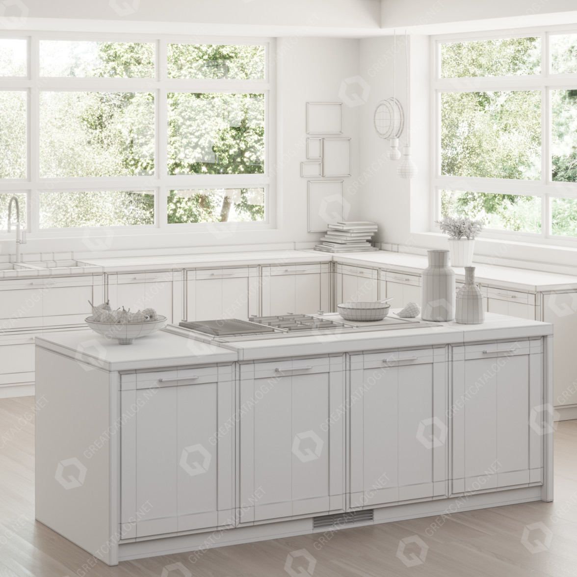 Kitchen Scavolini Favilla 04 3D model - GreatCatalog 3574