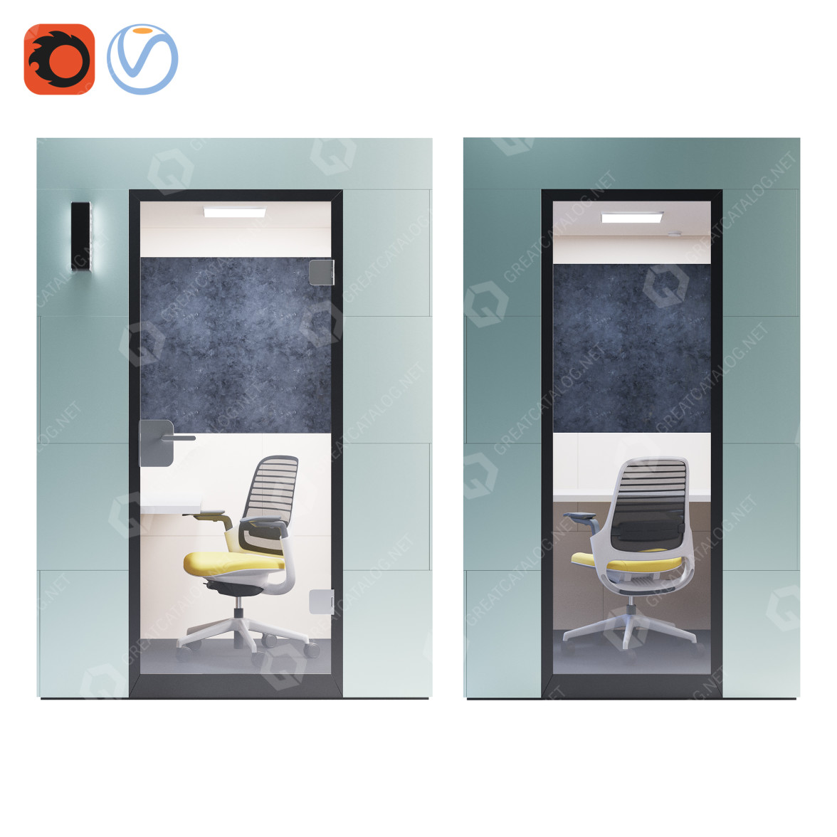 Acoustic Pod Steelcase Work Unit 3D model・Download 3D models