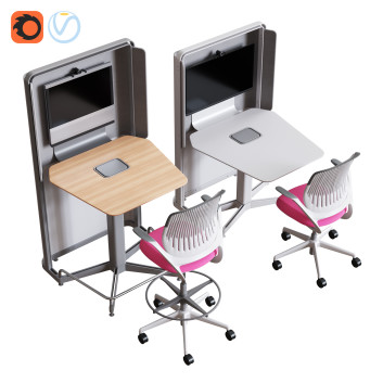 Offices and Workspaces Steelcase 3D Models for Interior Design and ...