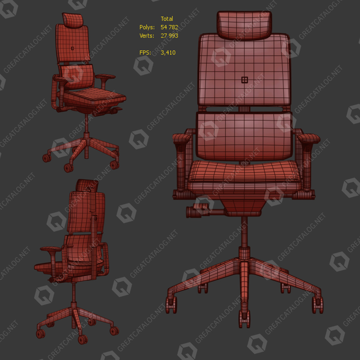 Chair Steelcase Please 3D model - GreatCatalog 3642