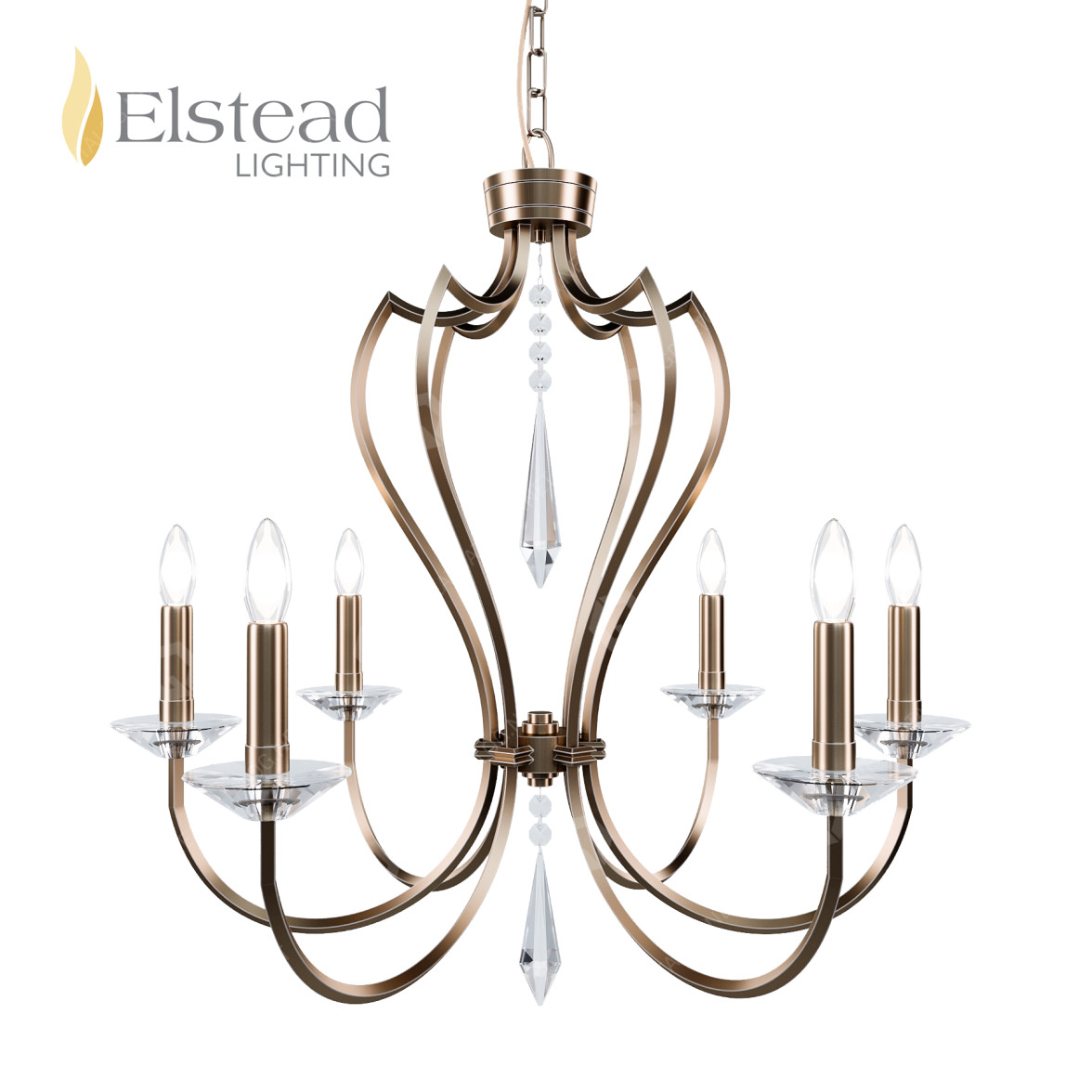Chandelier Elstead PM6 DB Pimlico 3D model - GreatCatalog 3689