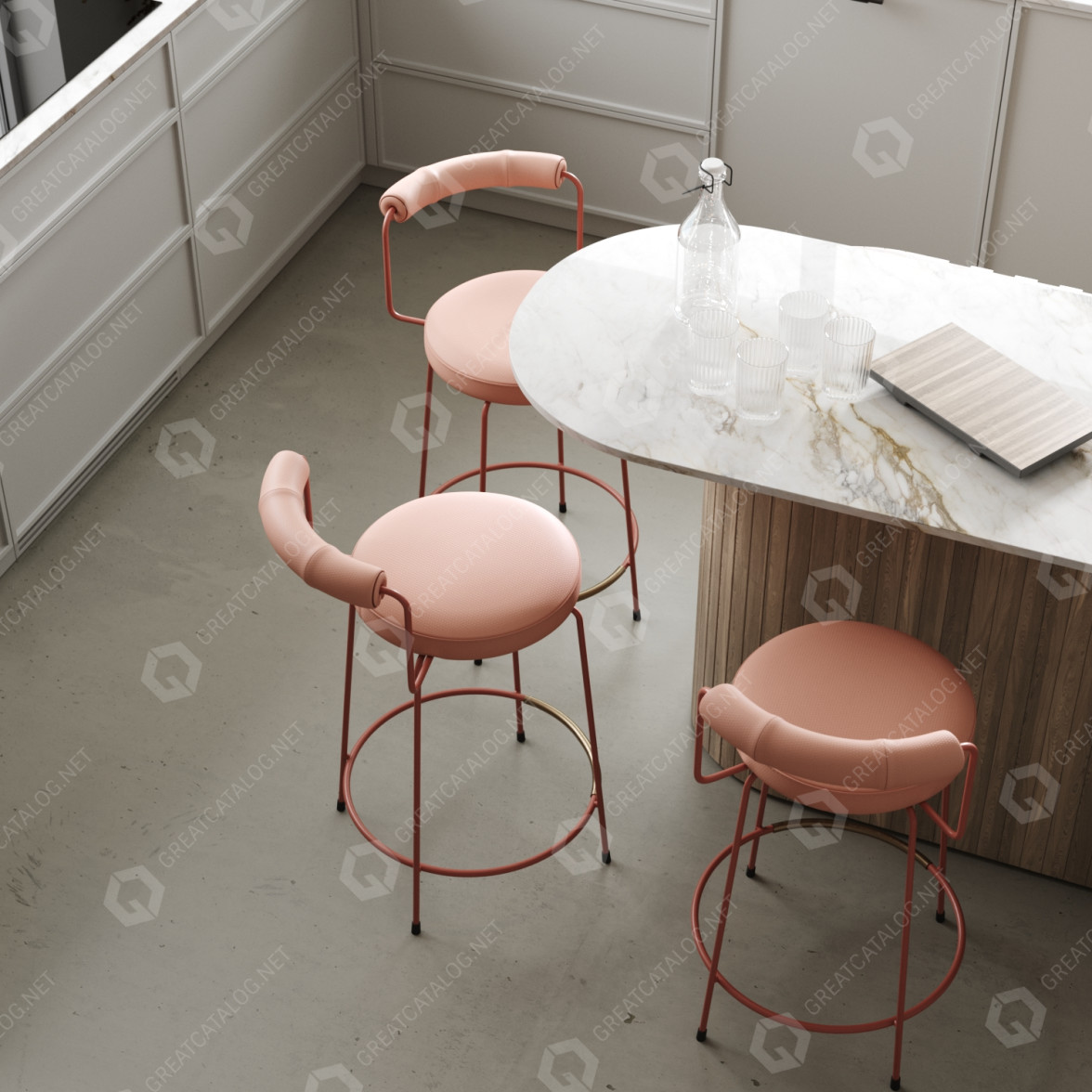 Bar Stools Grazia&co Iva 3D model - GreatCatalog 3730