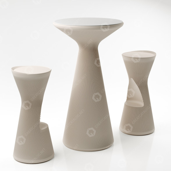 Bar Table and Stool Plust Fade 3D model - GreatCatalog 3835