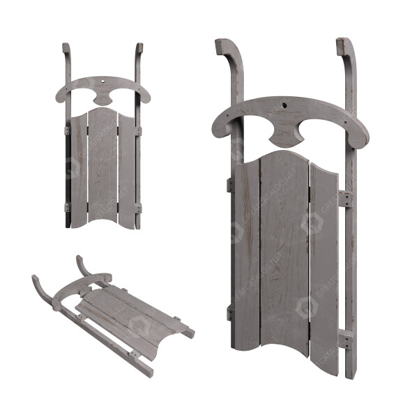 Wooden Sled Vintage 3D model - GreatCatalog 40043
