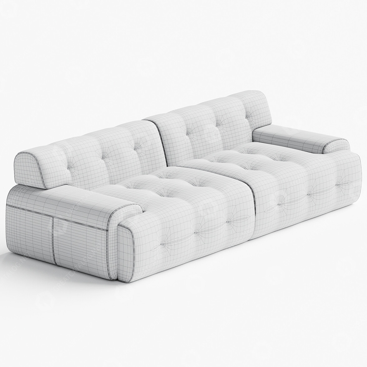Sofa Roche Bobois Blogger 3 3D model - GreatCatalog 40188
