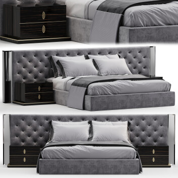 Tufted headboard bed 3D models - GreatCatalog