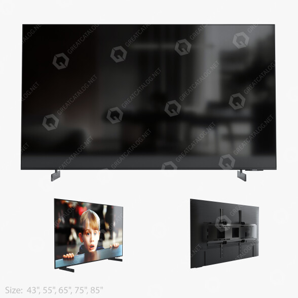 TVs Samsung AU8000 Crystal UHD 4K Smart (2021) 3D model - GreatCatalog 40266