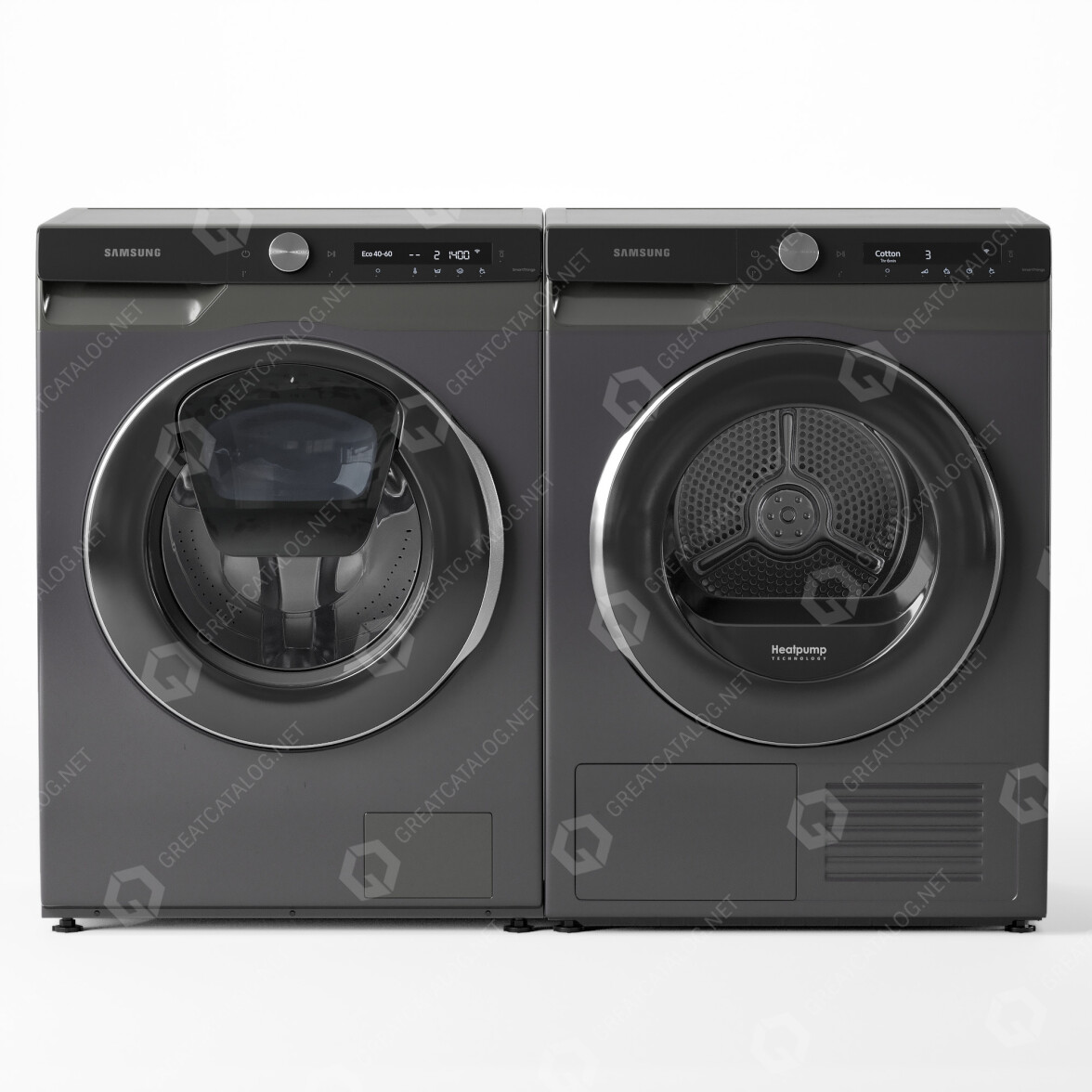 Washing Machines and Dryers Samsung Three Colors Set 3D model ...
