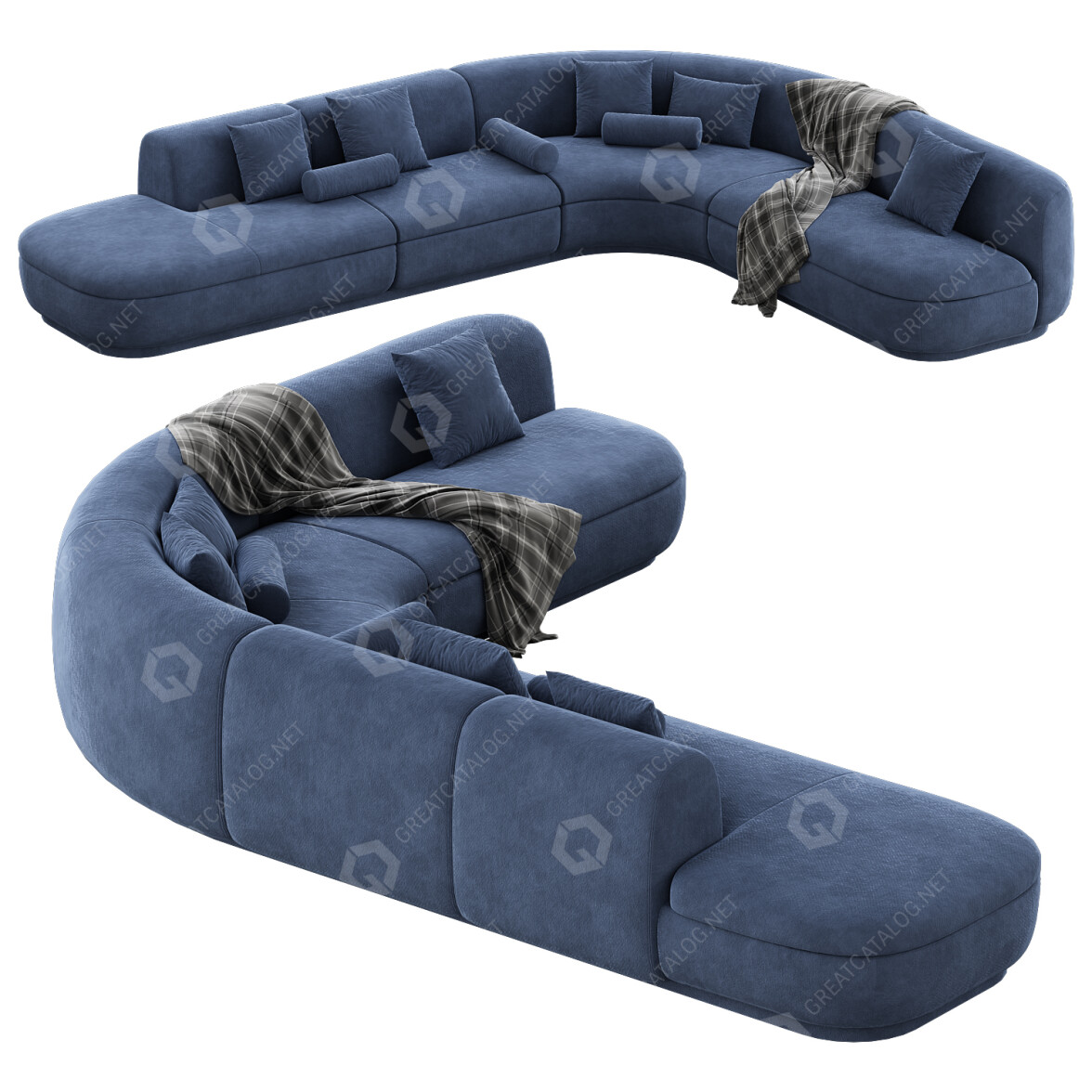 Sofa Baxter Piaf Set 4 3D model #40276 | GreatCatalog