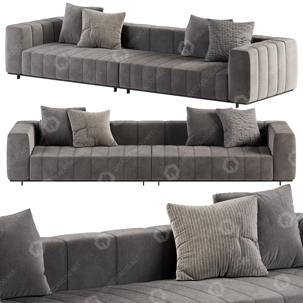 Sofa Minotti Freeman Tailor 3D model - GreatCatalog 40303