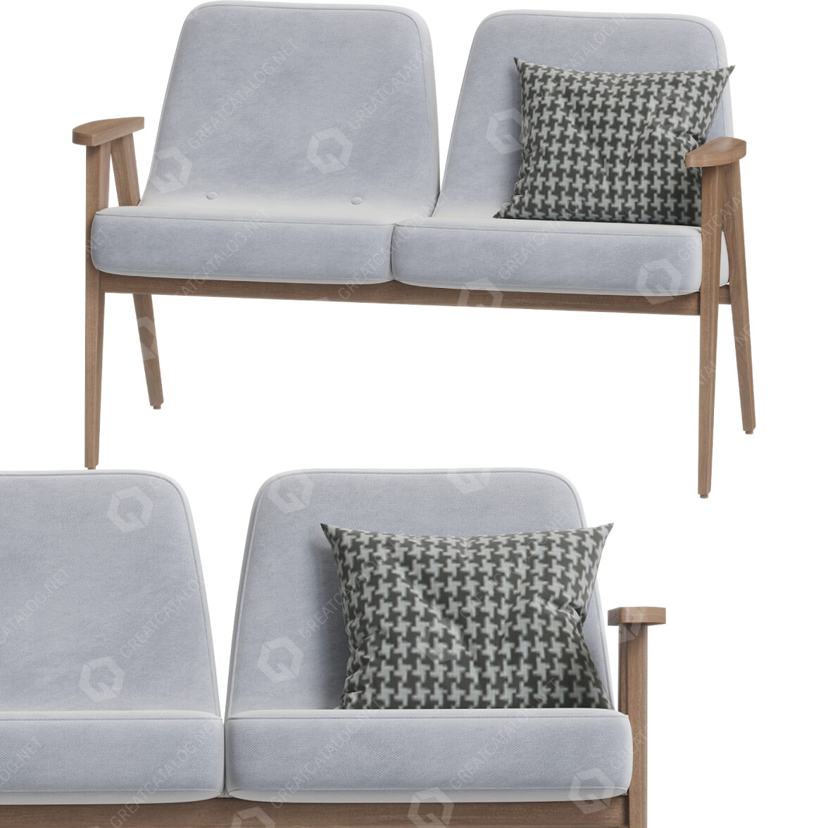 Sofa 366 Concept Jozef Chierowski 366 Two Seater 3D model - GreatCatalog 40509