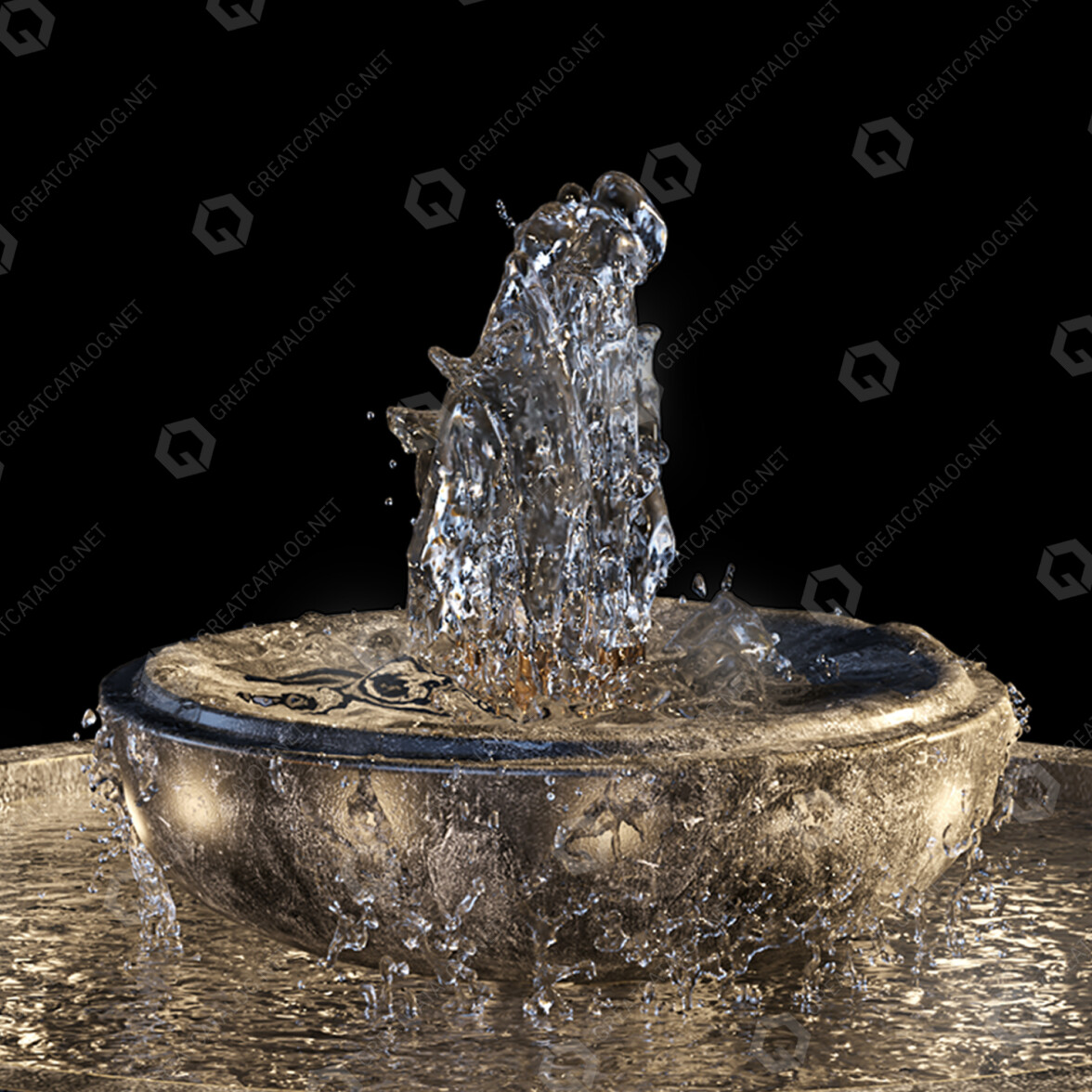 Fountain Clean Topology 3D model - GreatCatalog 40889