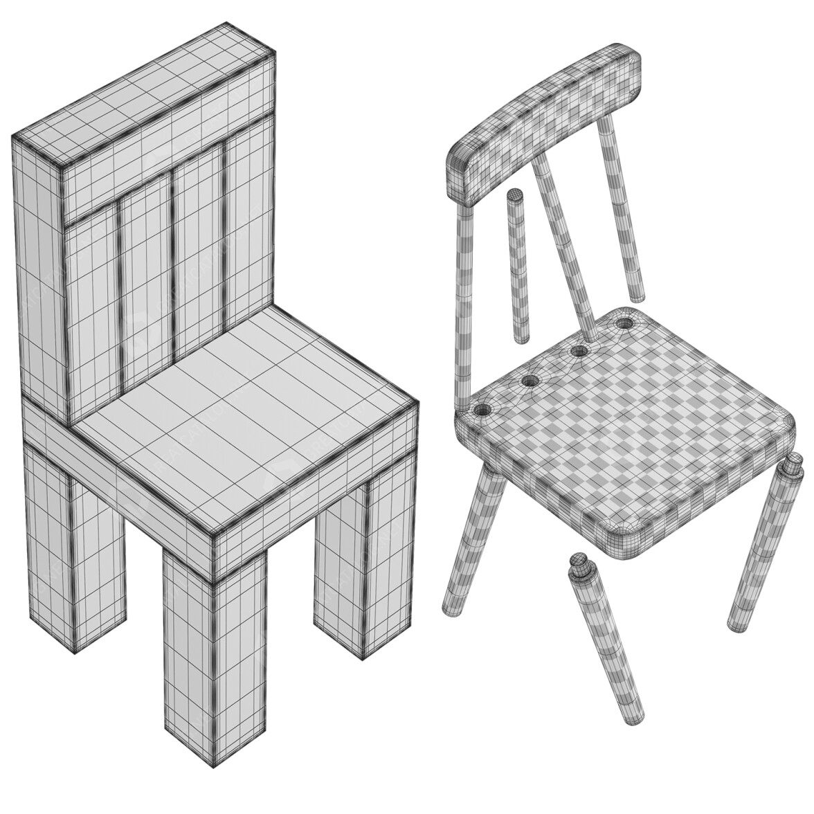 Chair Exploded by Joyce Lin 3D model - GreatCatalog 41205