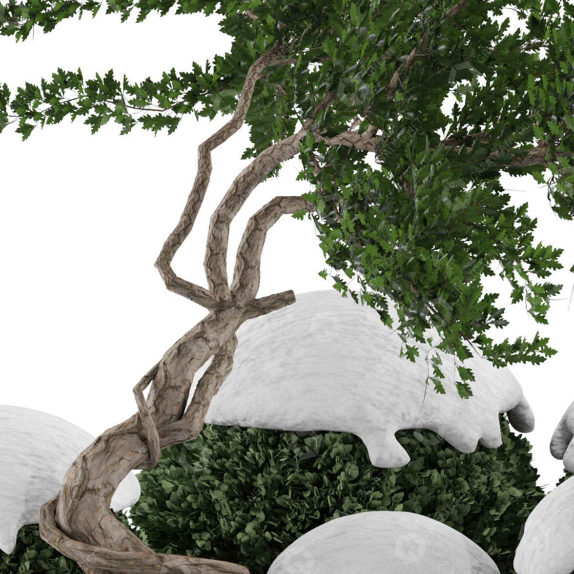 Tree and Bushes Topiary Garden Set 4 3D model #41313 | GreatCatalog