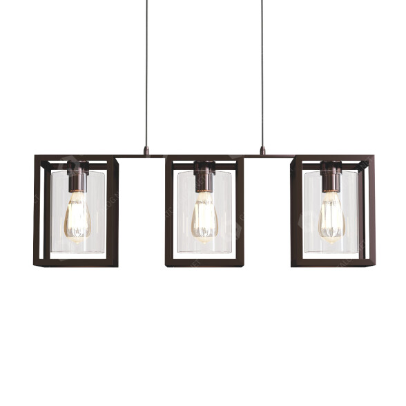 Pendant Lamp London Bronze 3 Light Fitting by Dunelm 3D model #41394 ...