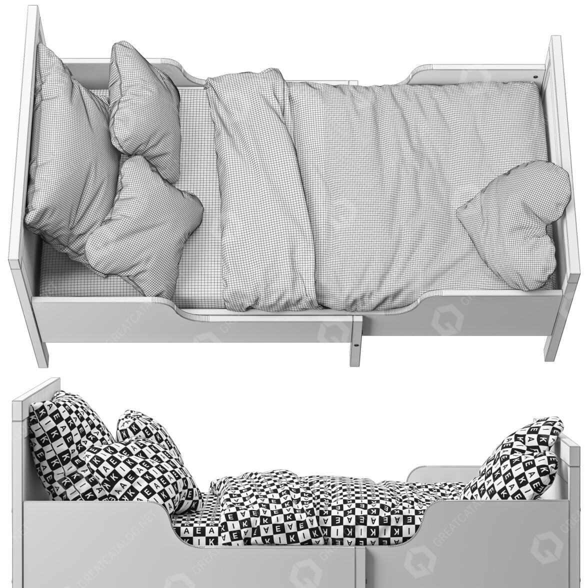Bed IKEA Sundvik 3D model・Download 3D models・Great Catalog - GreatCatalog 41501