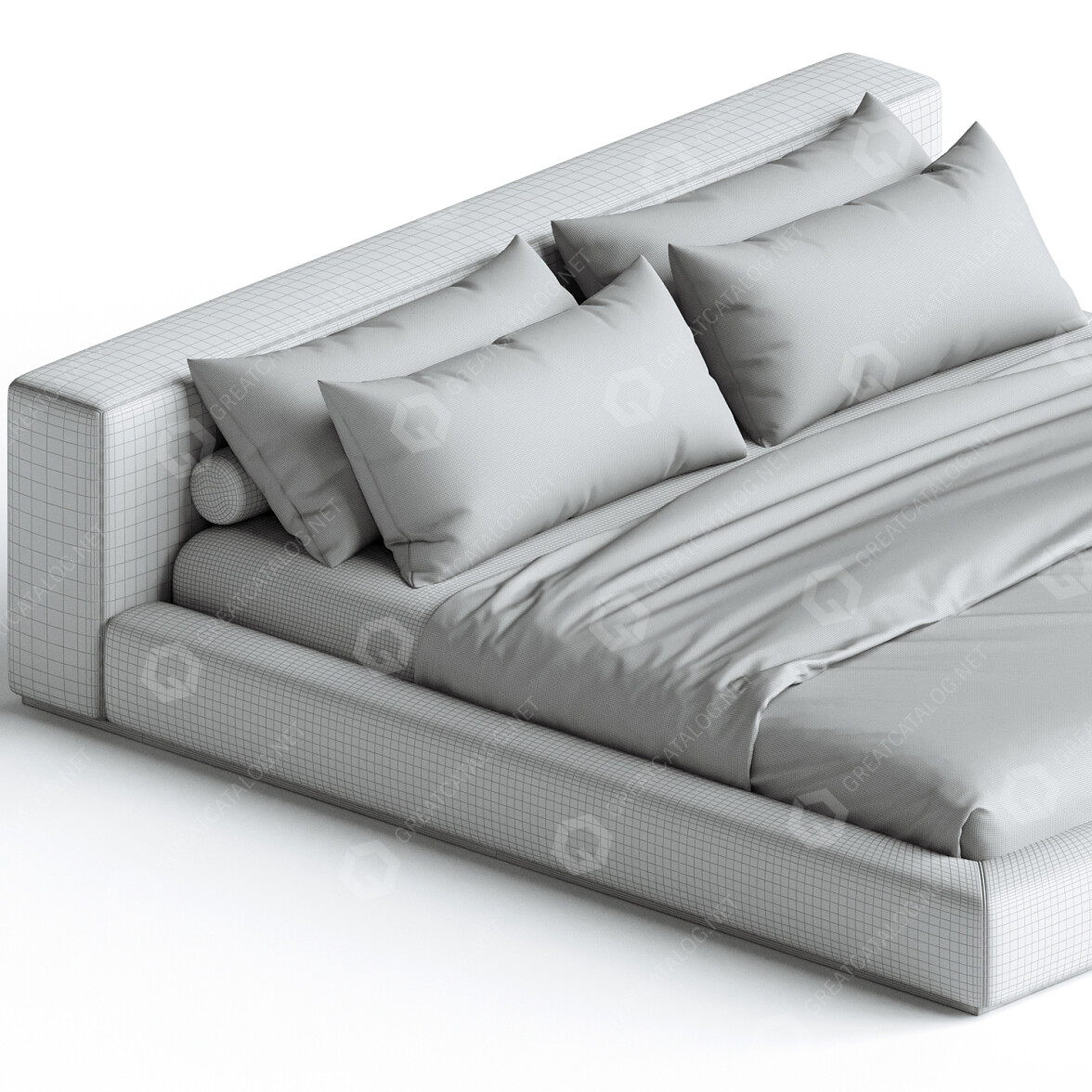Bed Flexform Groundpiece 3D model - GreatCatalog 41511